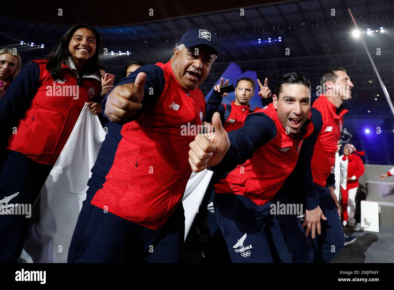 Chile's athletes parade during the Opening Ceremony for the Pan ...