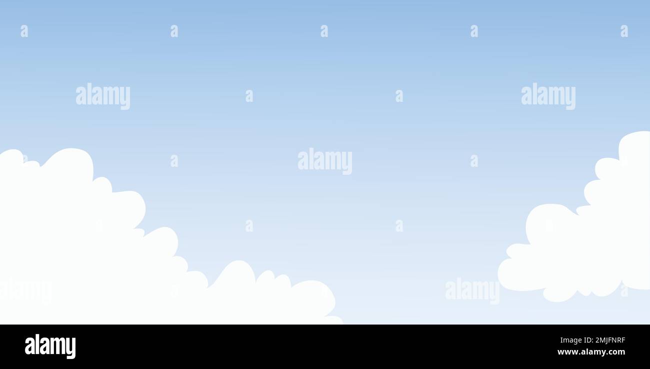 Blue sky background. Empty space with white clouds Stock Vector Image ...