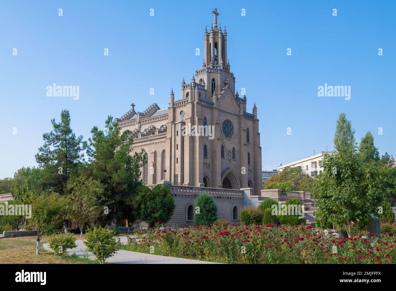Sacred Heart of Jesus Catholic Cathedral on a sunny September morning ...