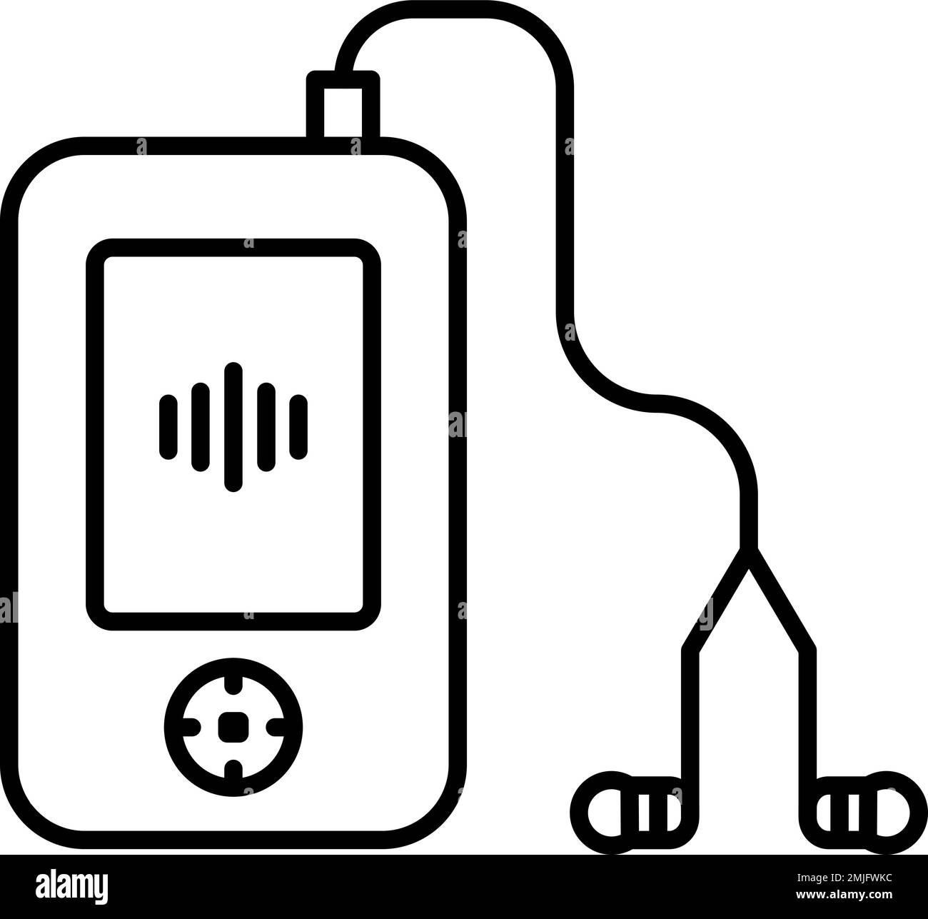 Audio, headphones, mp3 vector icon on transparent background. Outline ...