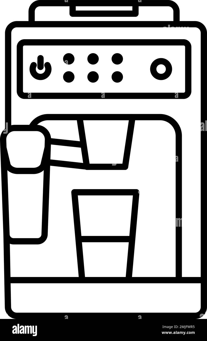 Coffee, espresso machine, coffee machine vector icon on transparent ...