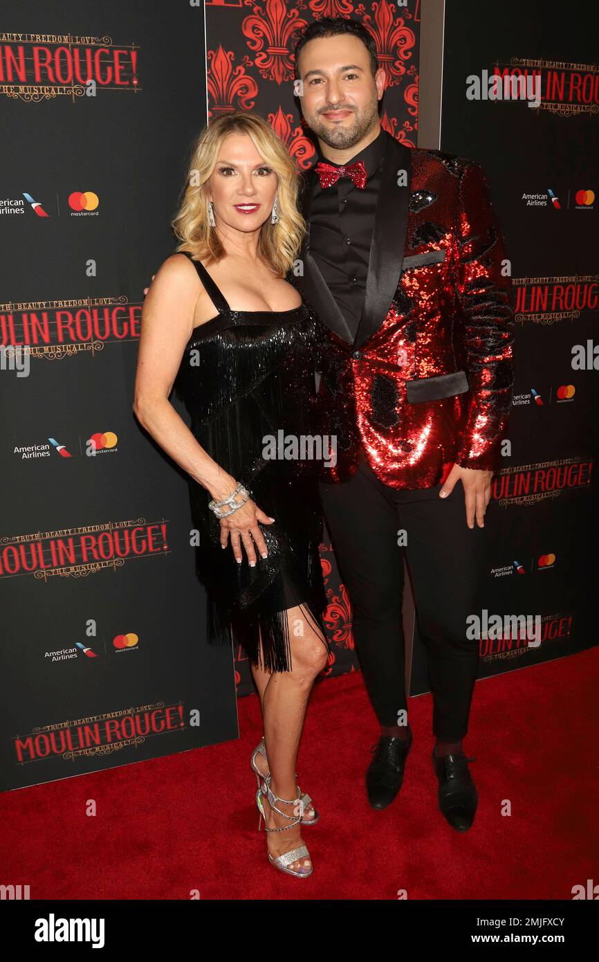Ramona Singer, left, and guest attend the Broadway opening night of ...