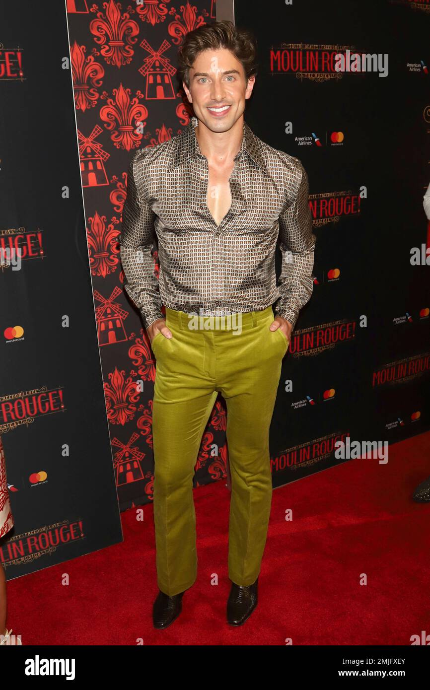 Nick Adams attends the Broadway opening night of "Moulin Rouge! The ...