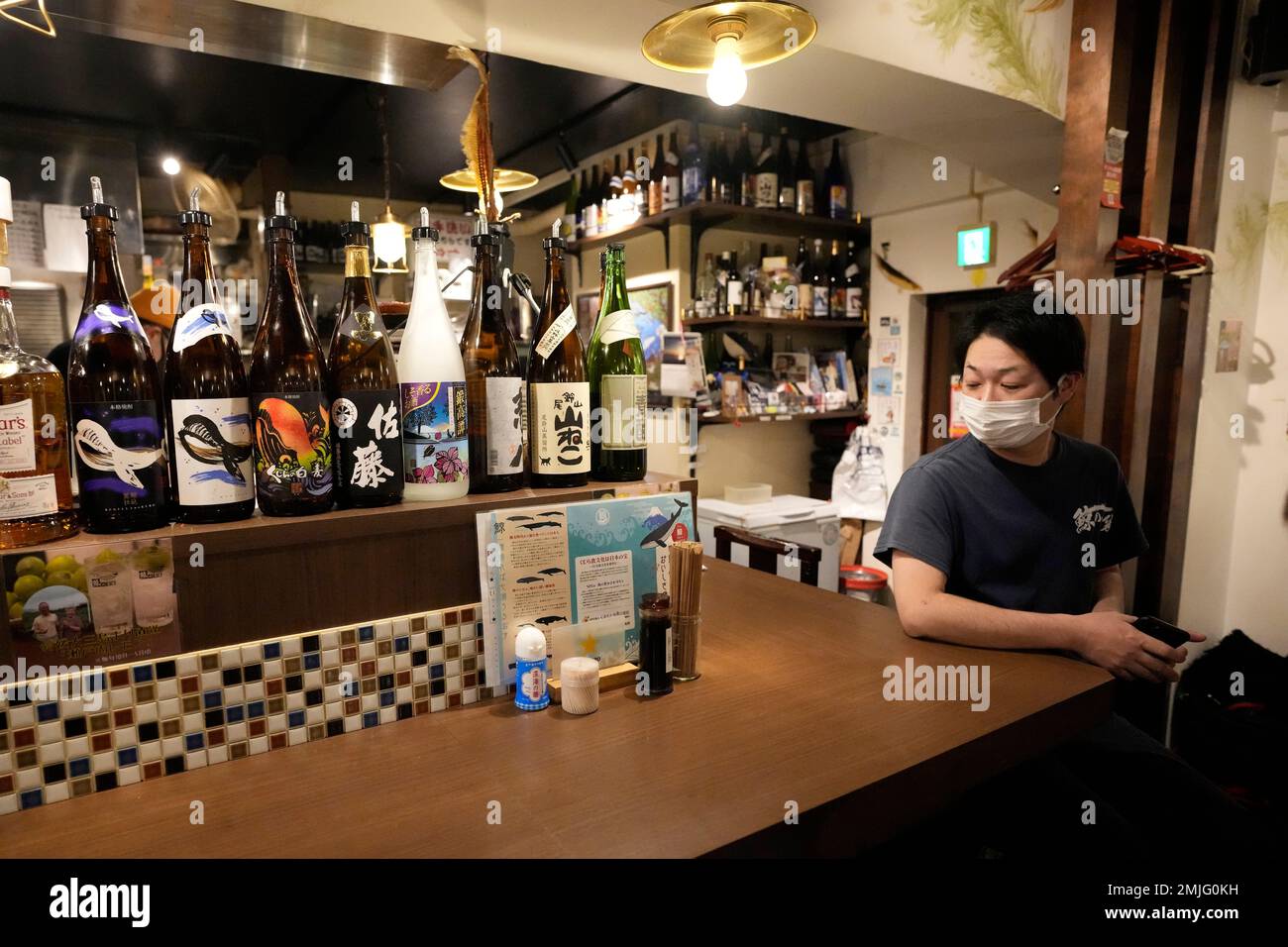 Yuki Okoshi, owner of "Kujira no Ibukuro", the Japanese restaurant that ...