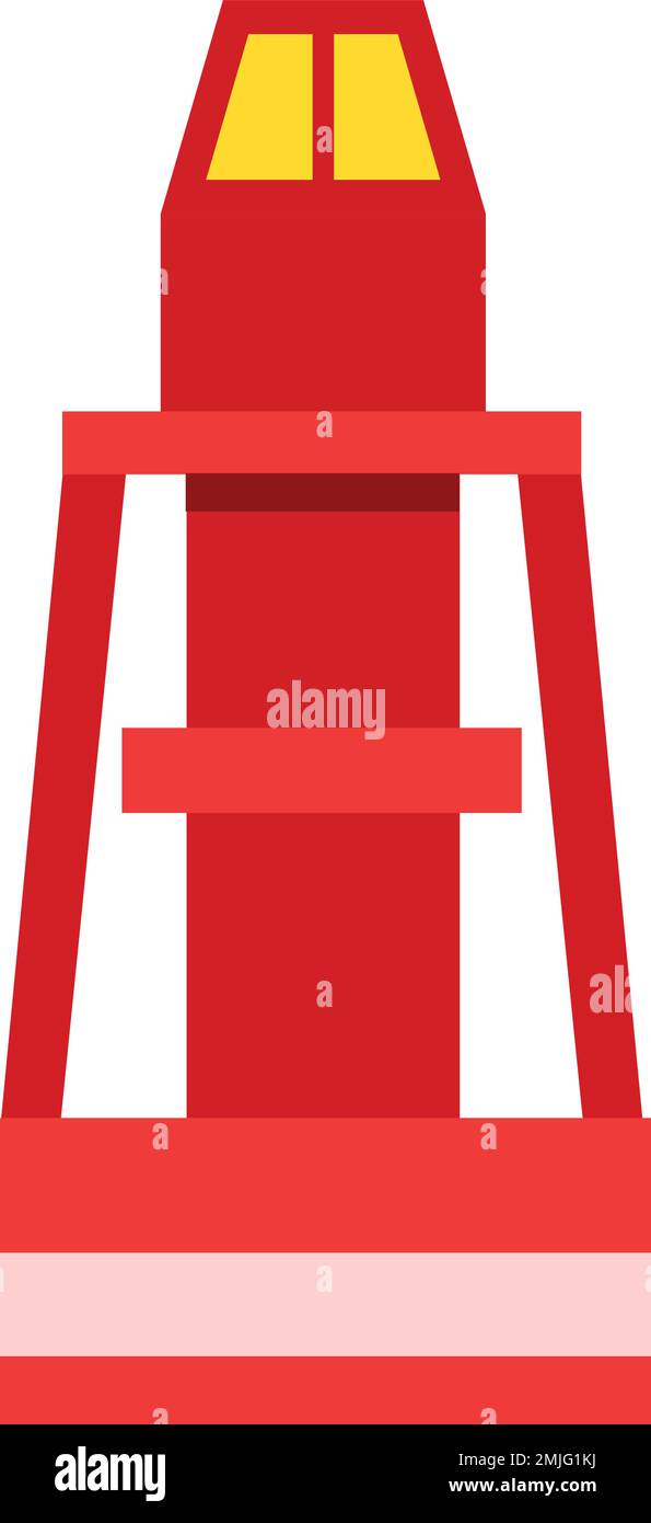 Marine beacon icon. Red signal floating buoy Stock Vector Image & Art ...