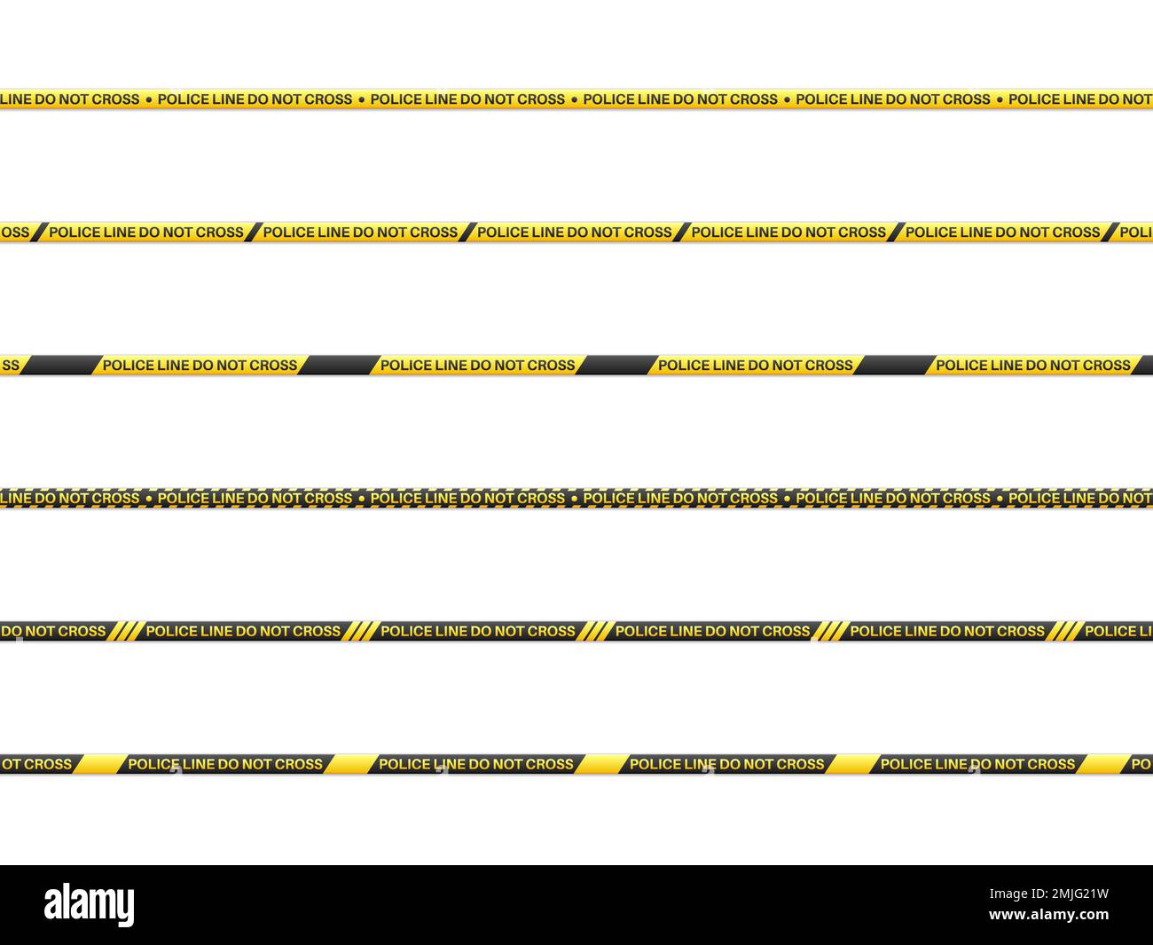 Police line tape set on a white background. Vector illustration Stock ...