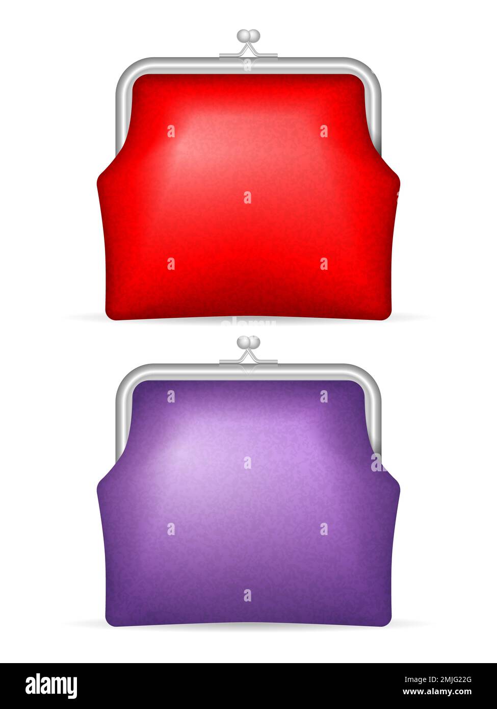 Retro purse set on a white background. Vector illustration Stock Photo ...