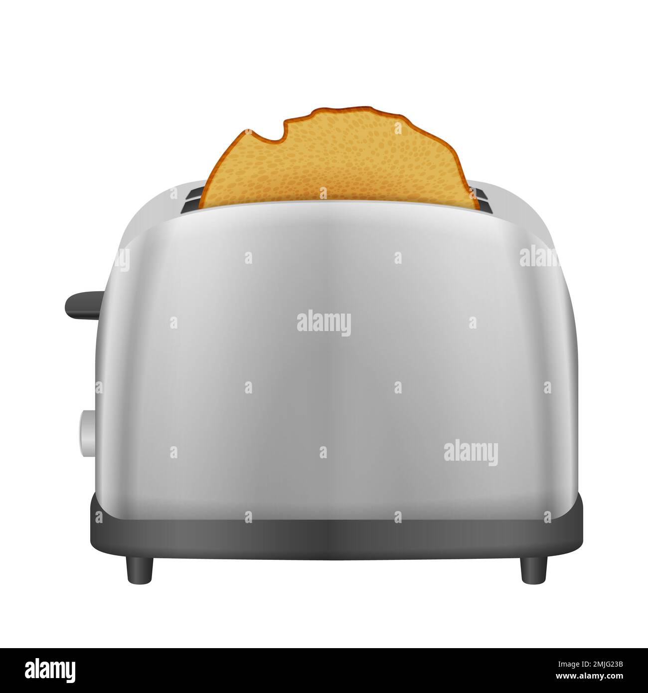 Toaster with bread on a white background. Vector illustration Stock ...