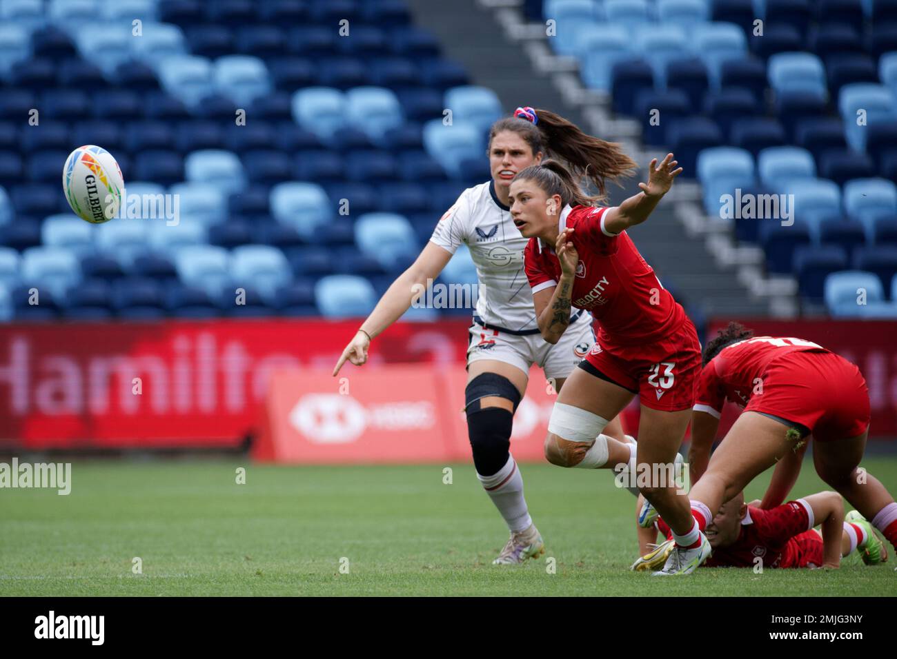 Sydney, Australia. 27th Jan 2023. Shalaya Valenzuela of Canada passes ...