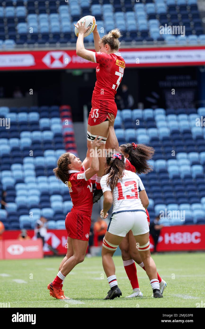 Sydney, Australia. 27th Jan 2023. Madison Grant of Canada wins the line ...