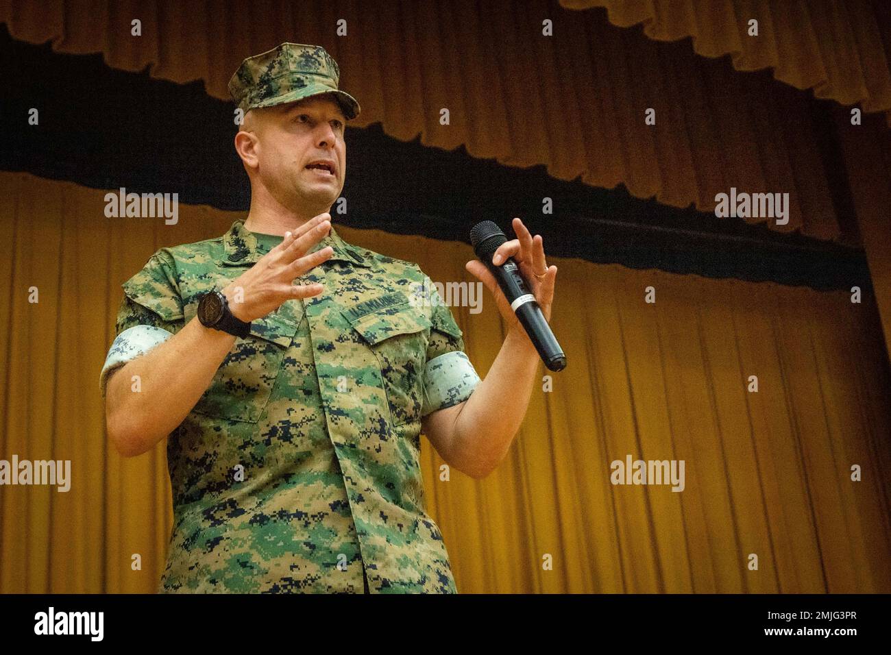 U.S. Marine Corps Sgt. Maj. Anthony J. Easton, sergeant major of Marine ...
