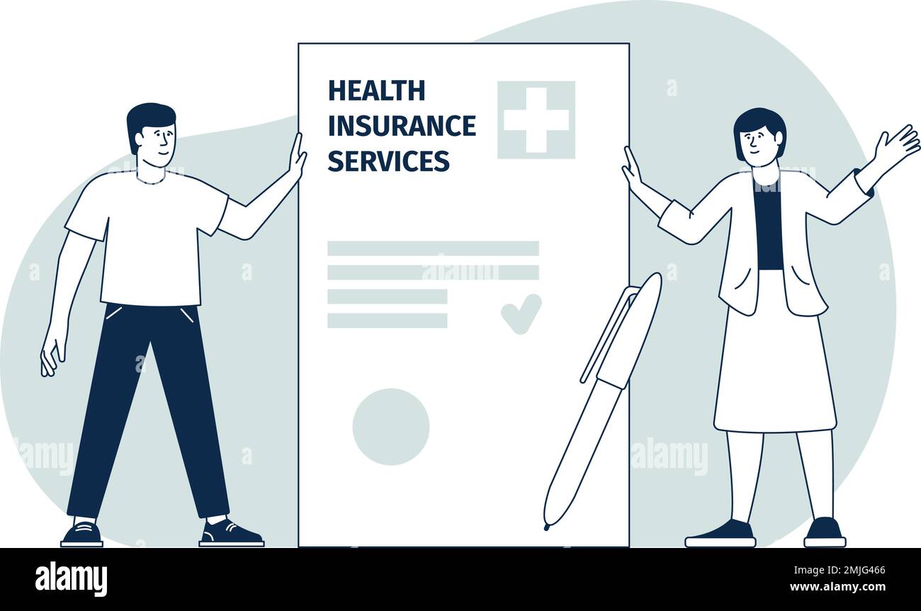 Health insurance service agreement. Medical protection deal Stock ...