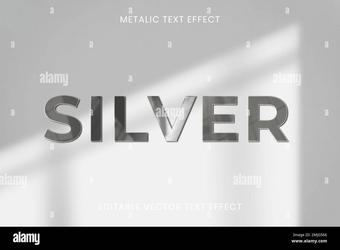 Metallic text effect vector editable template Stock Vector Image & Art ...