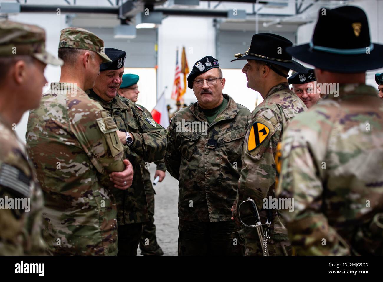 U.S. Army Maj. Gen. John V. Meyer III, the commanding general of the 1st Infantry Division, and ...