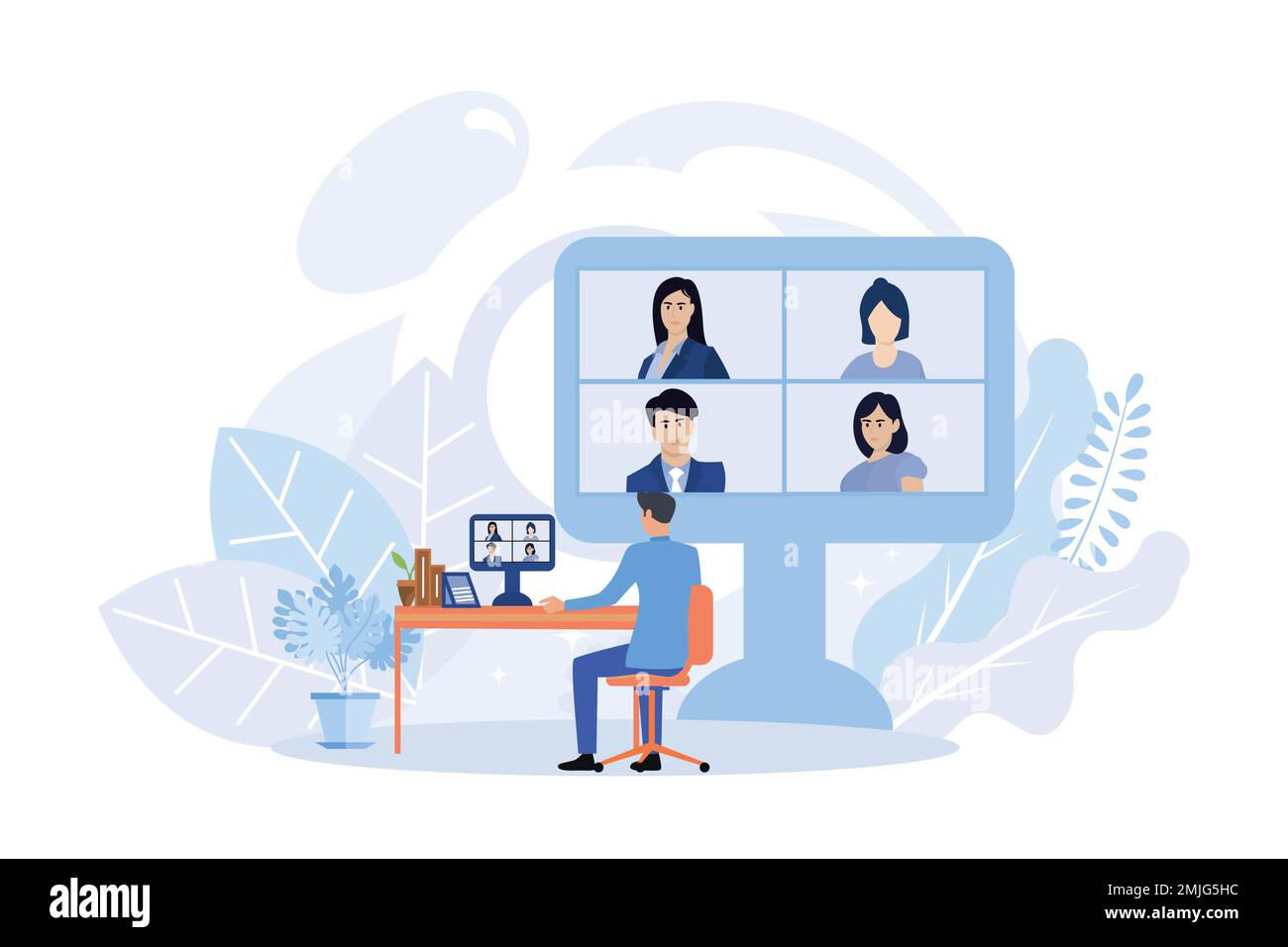 One on one interview Stock Vector Images - Alamy