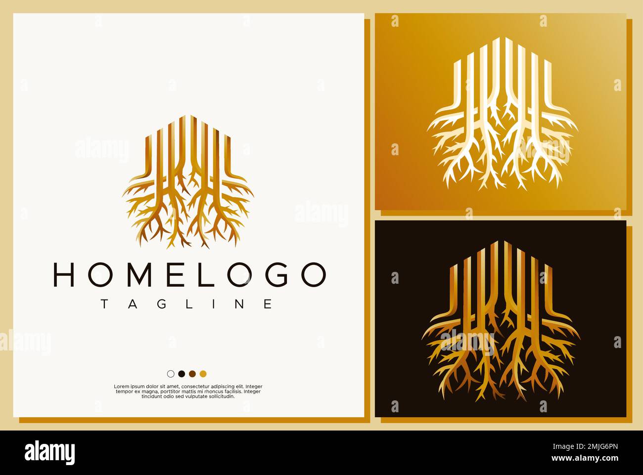 Root home logo design template Stock Vector Image & Art - Alamy