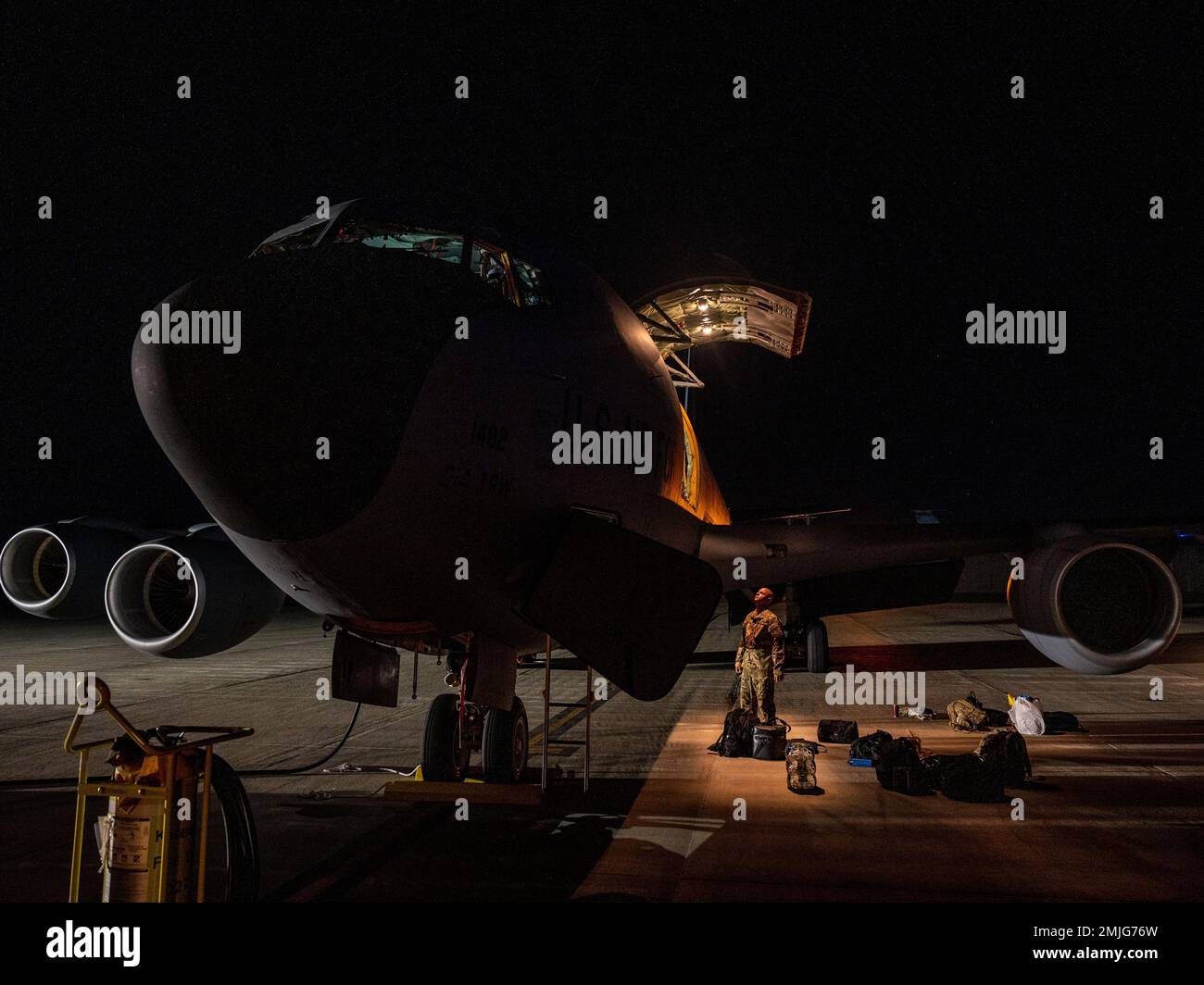 U.S. Air Force Maj. Dave Carr, a pilot with the 328th Air Refueling ...