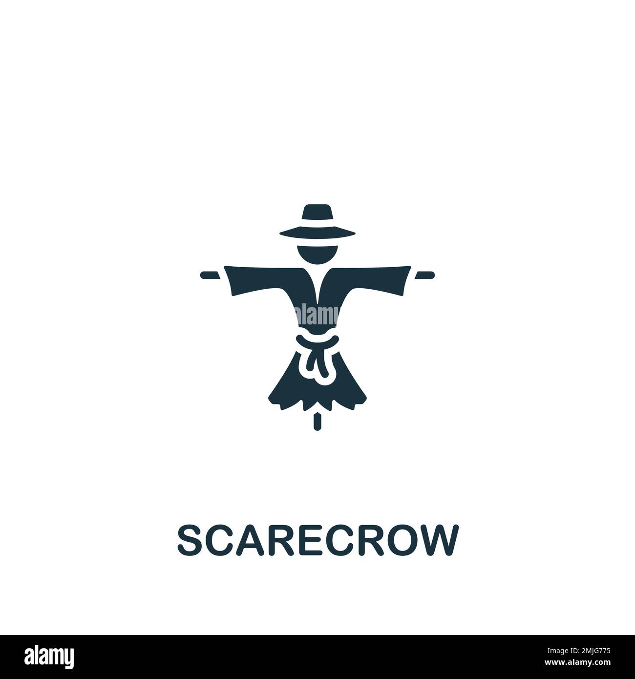 Scarecrow icon. Monochrome simple sign from agriculture collection ...