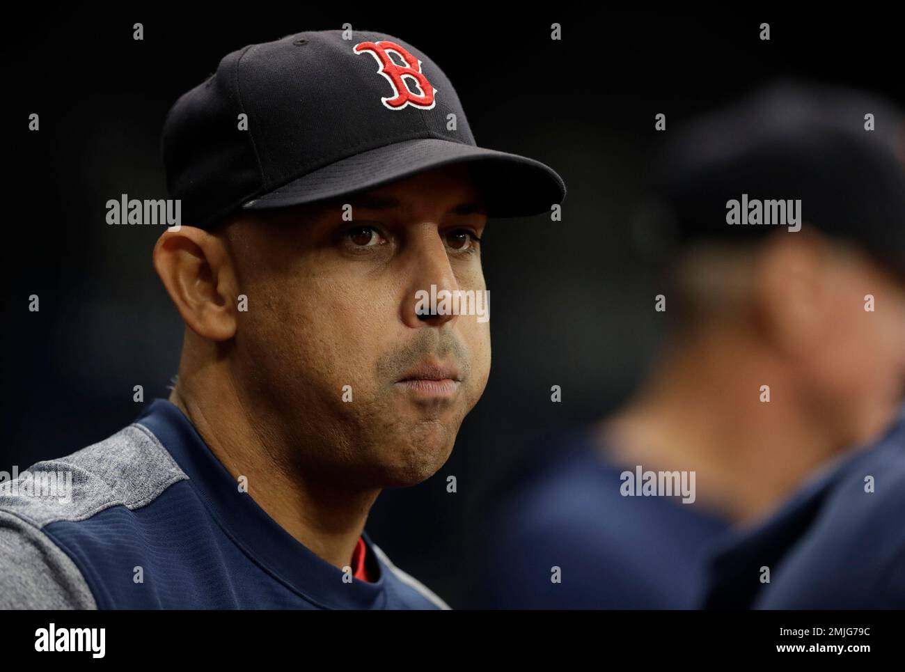 Boston Red Sox manager Alex Cora during the first inning of a baseball ...