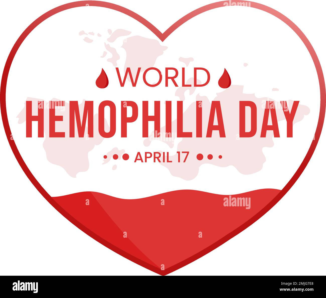 World Hemophilia Day on April 17 Illustration with Red Bleeding Blood ...