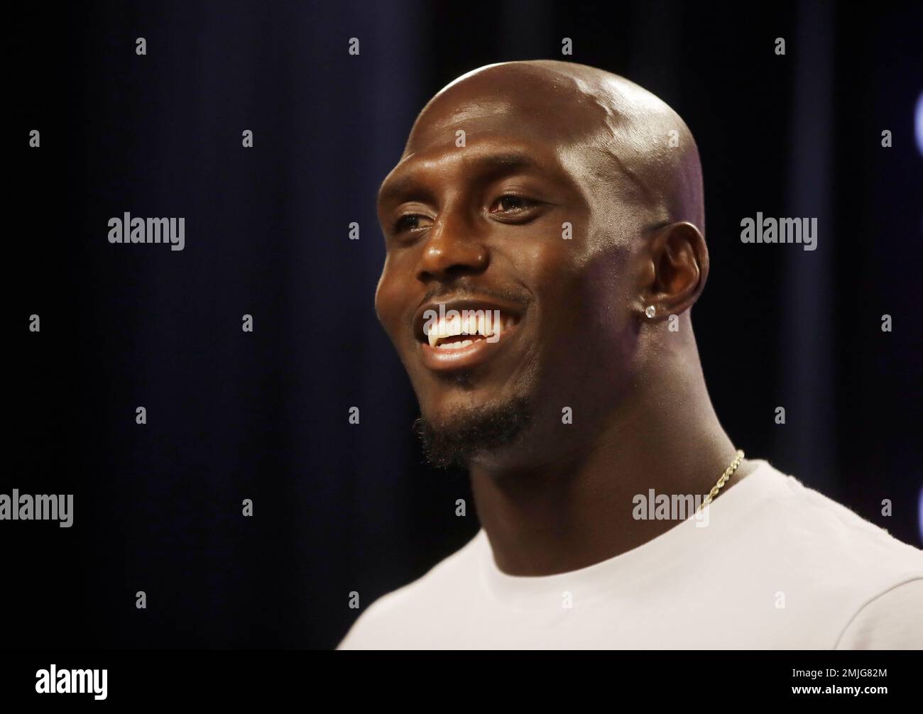 New England Patriots football free safety Devin McCourty smiles during ...