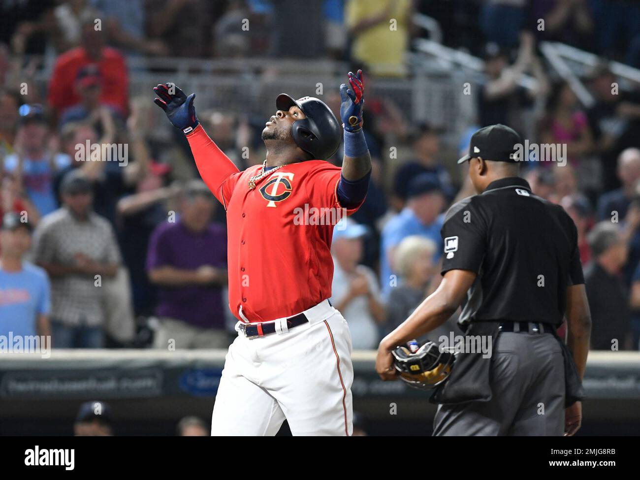 Minnesota Twins' Miguel Sano in a baseball game against the New York ...