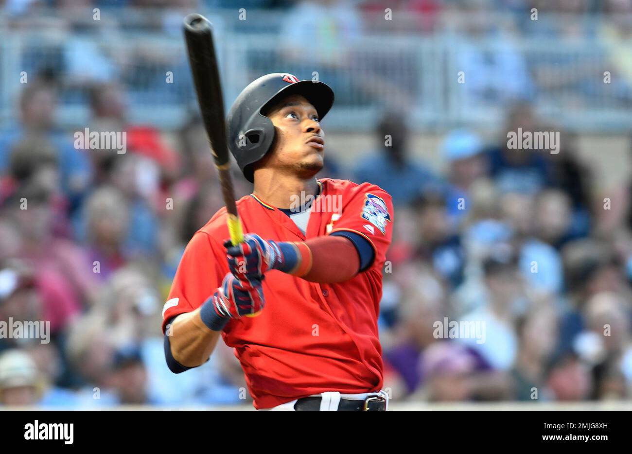 Minnesota Twins' Jorge Polanco in a baseball game against the New York ...