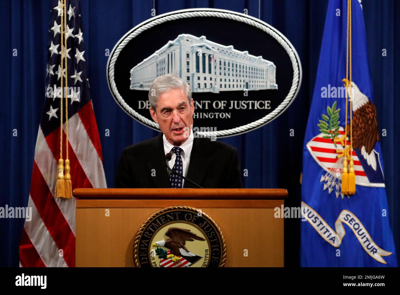 FILE - In this May 29, 2019, file photo, special counsel Robert Mueller ...