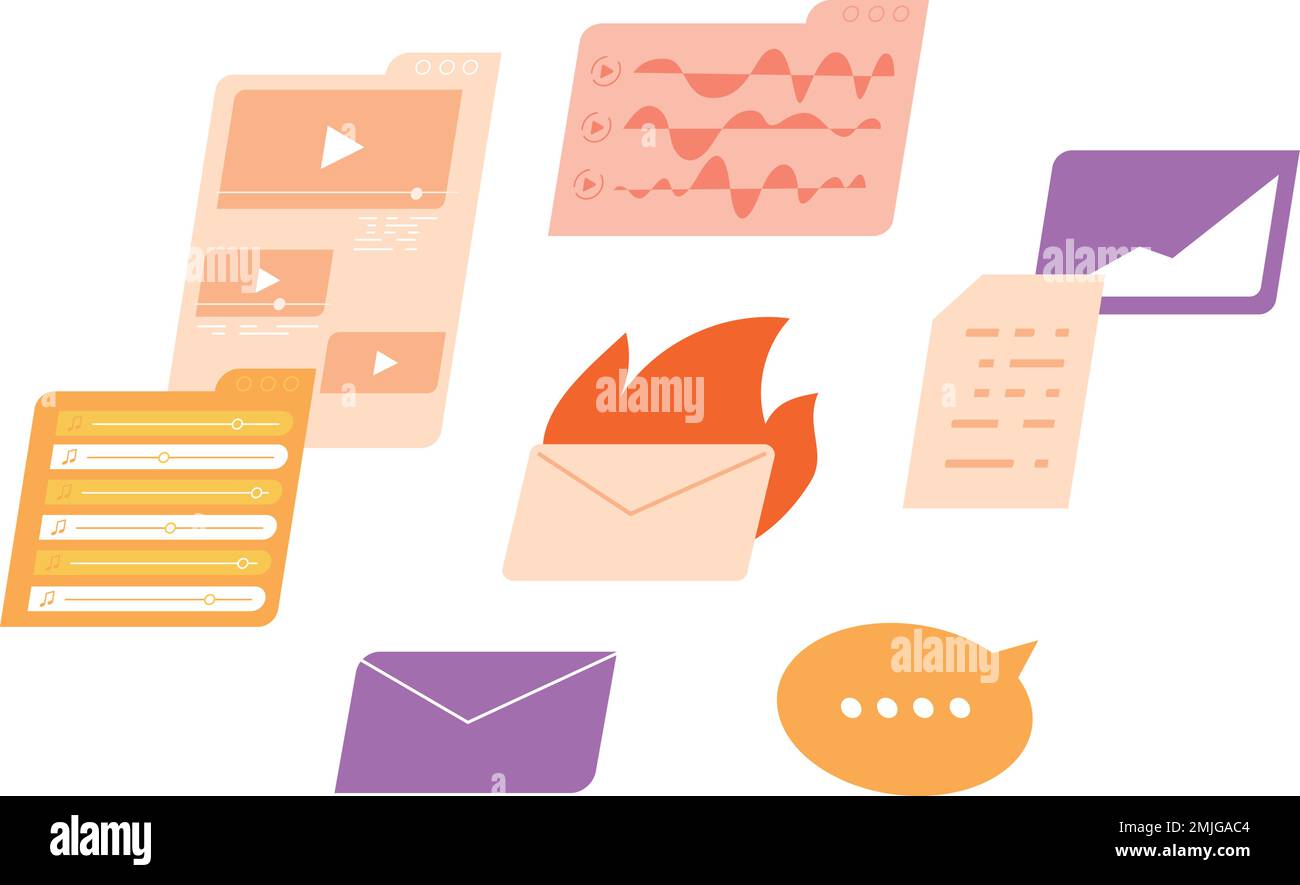 Incoming information icon. Mail messages and tasks. Documents and ...