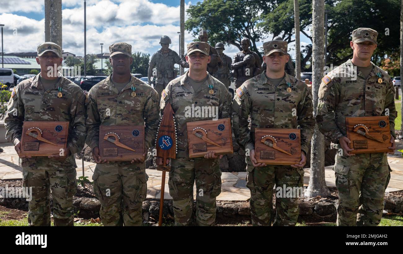 The U.S. Army Pacific Command 2022 Best Squad Competition winners stand ...
