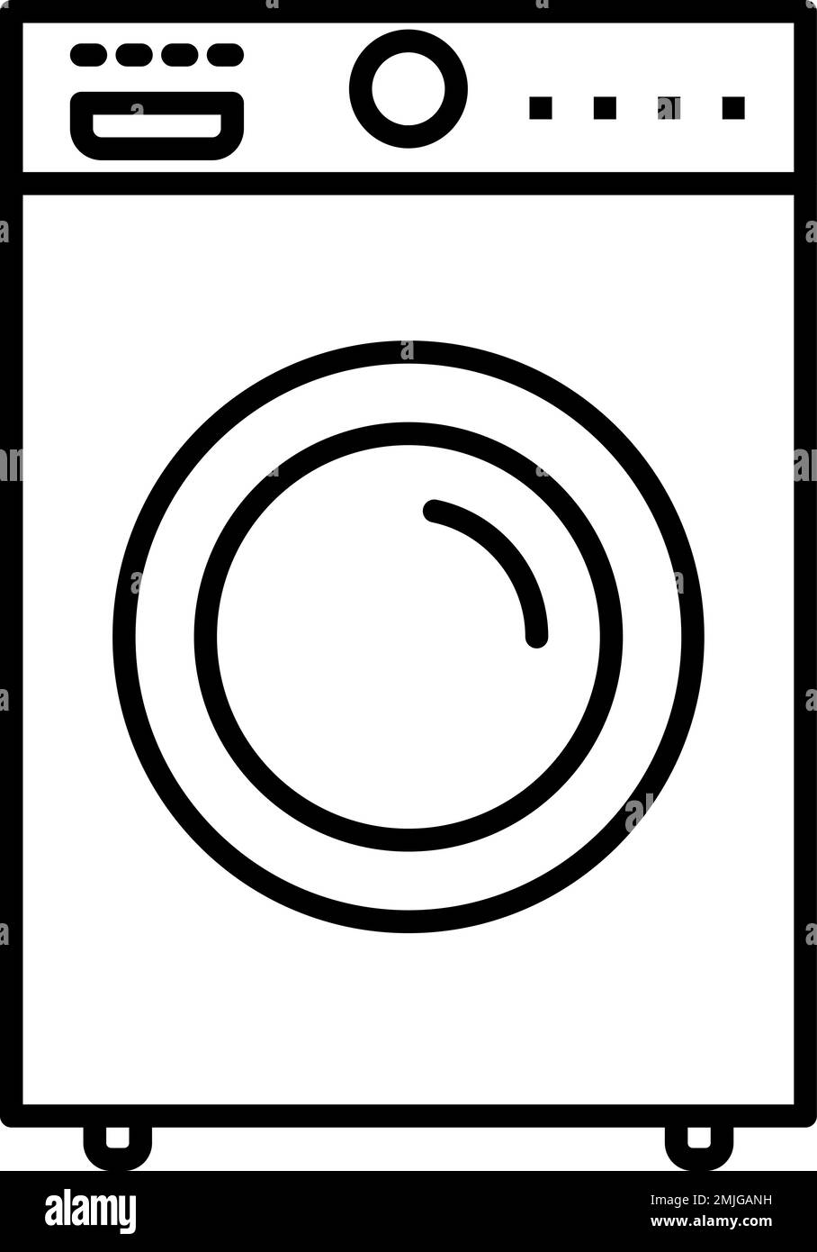 Laundry, machine, washing vector icon on transparent background ...