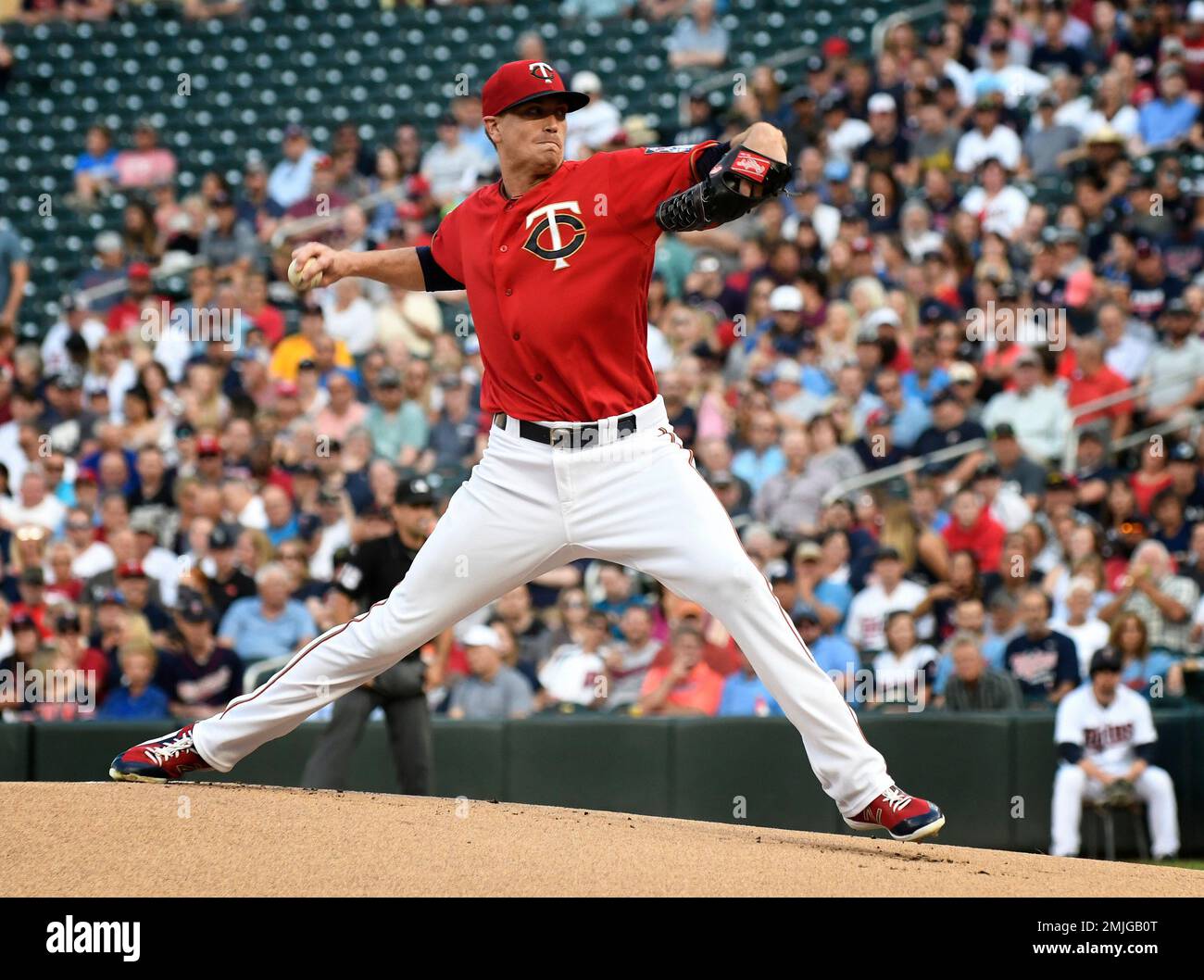 Minnesota Twins pitcher Kyle Gibson throws against the New York Yankees ...