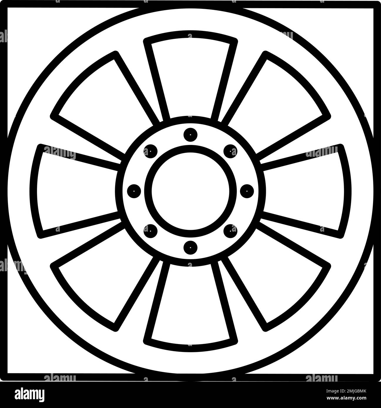 Equipment, fan, hvac vector icon on transparent background. Outline ...
