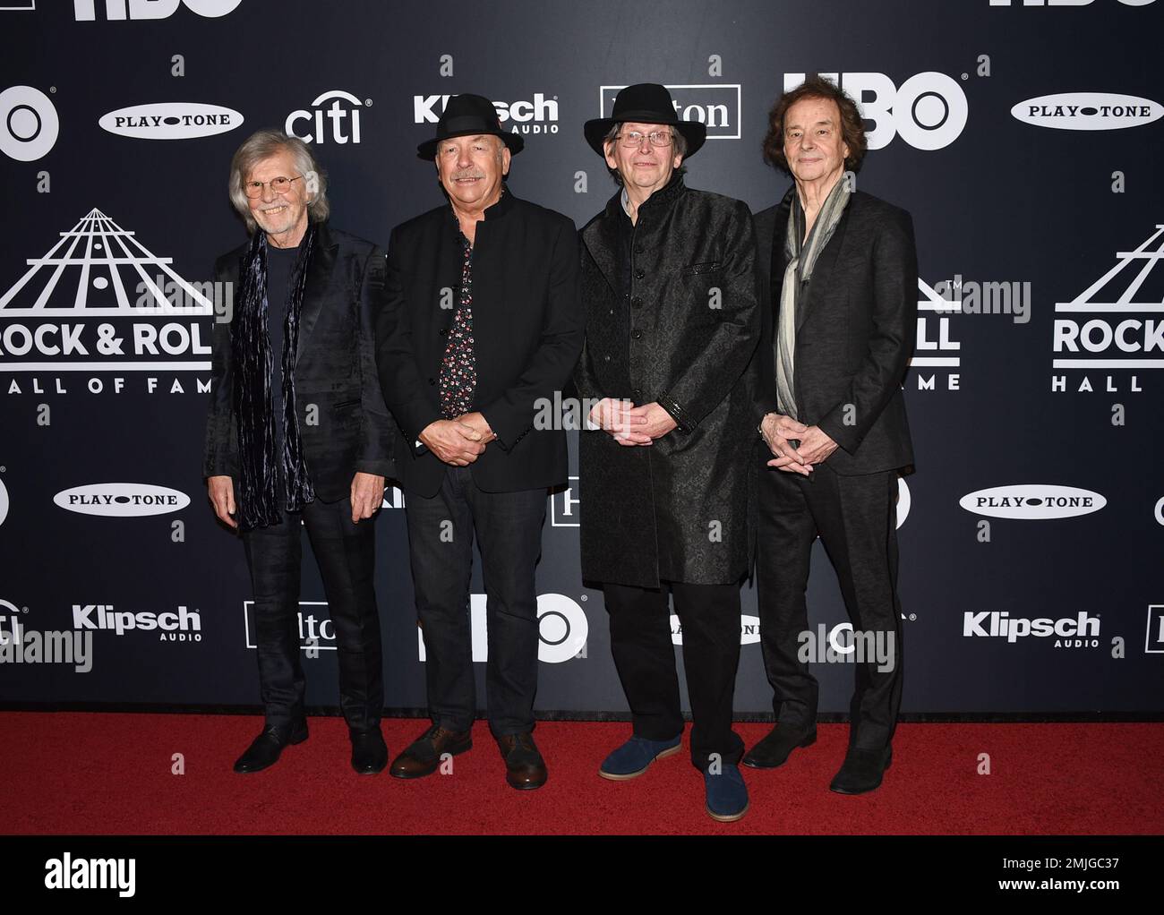 Musicians Rod Argent, left, Hugh Grundy, Chris White, and Colin ...