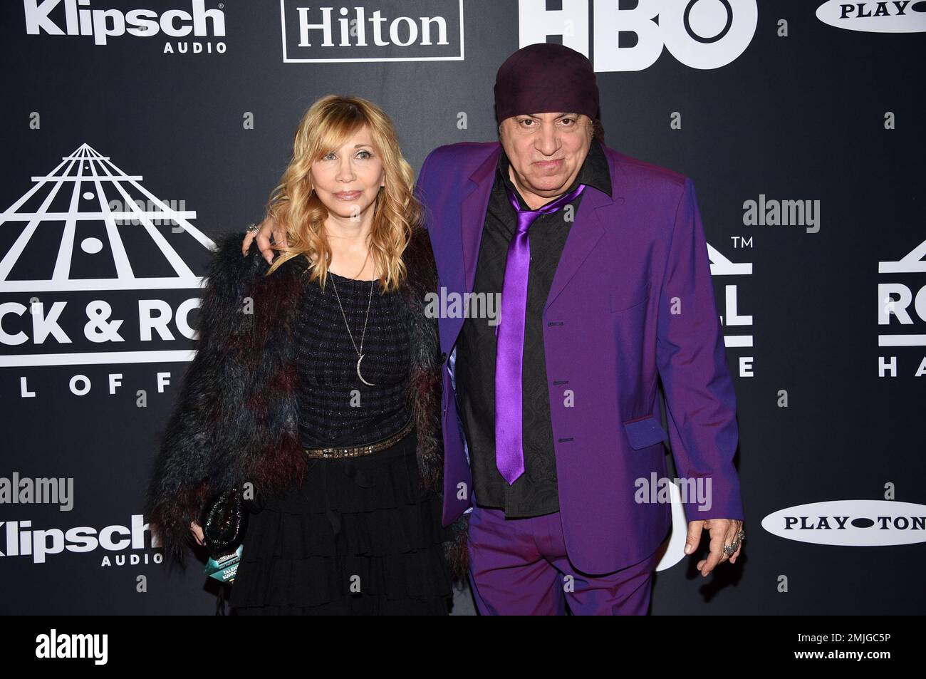 Maureen Van Zandt, left, and Steven Van Zandt attend the 2019 Rock ...