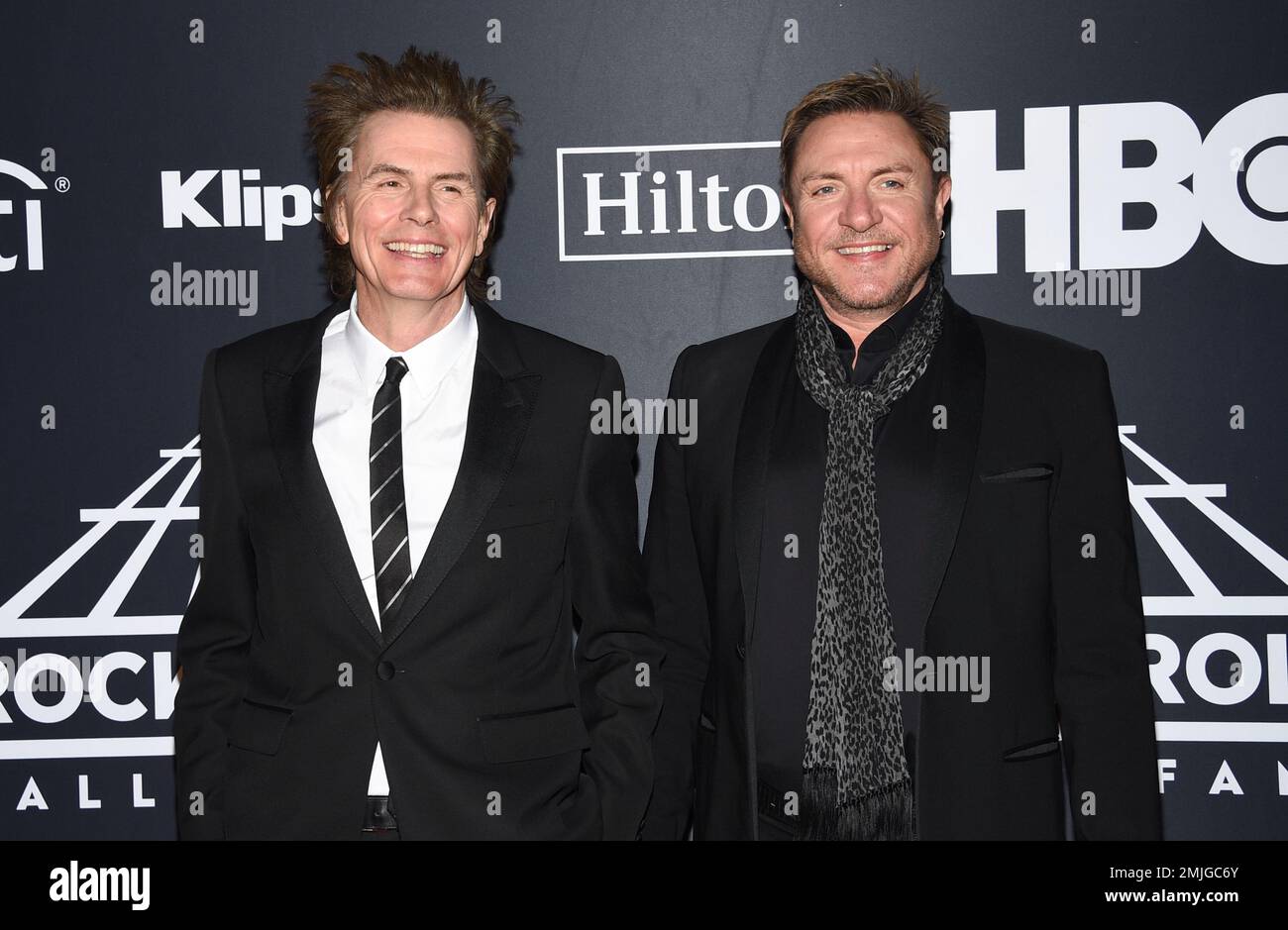 John Taylor, left, and Simon Le Bon of Duran Duran attend the 2019 Rock ...
