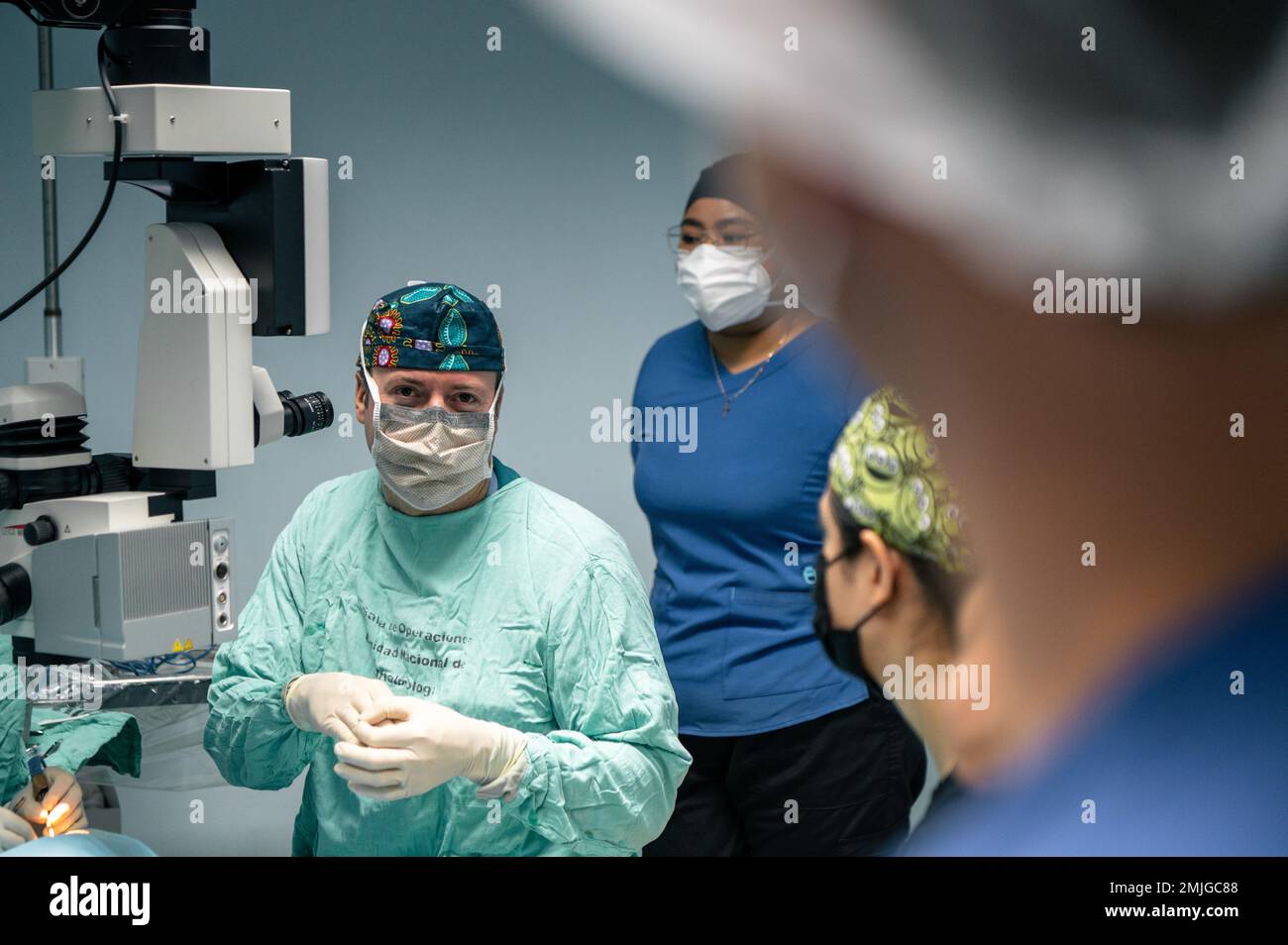 U.S. Air Force Col. (Dr.) Richard Townley, left, an ophthalmologist ...