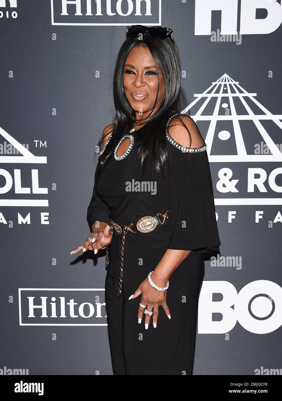 Singer Angela Winbush attends the 2019 Rock & Roll Hall of Fame ...