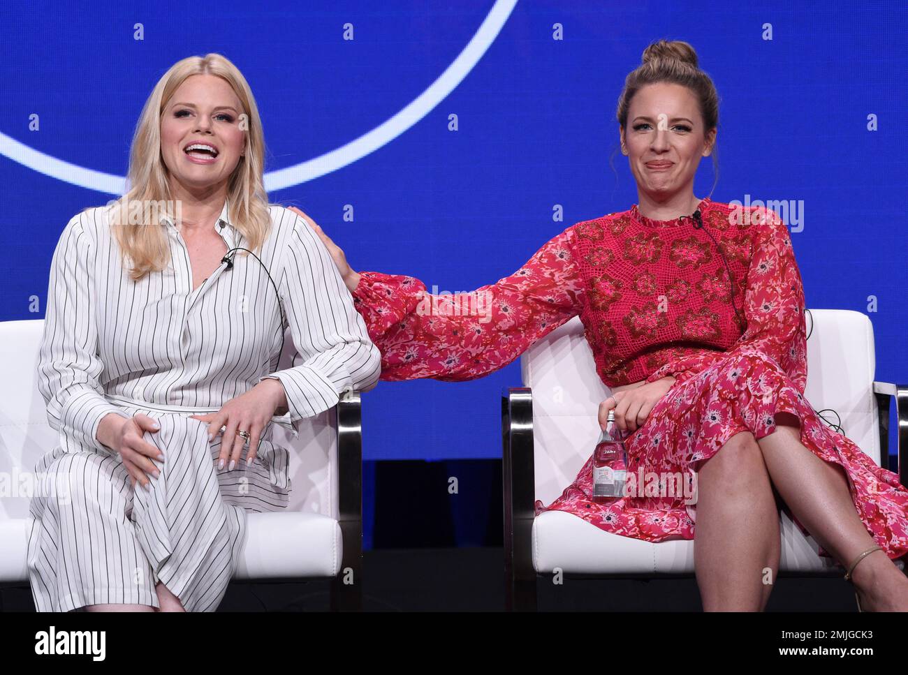 Megan Hilty, left, and Jessie Mueller participate in Lifetime's "Patsy ...