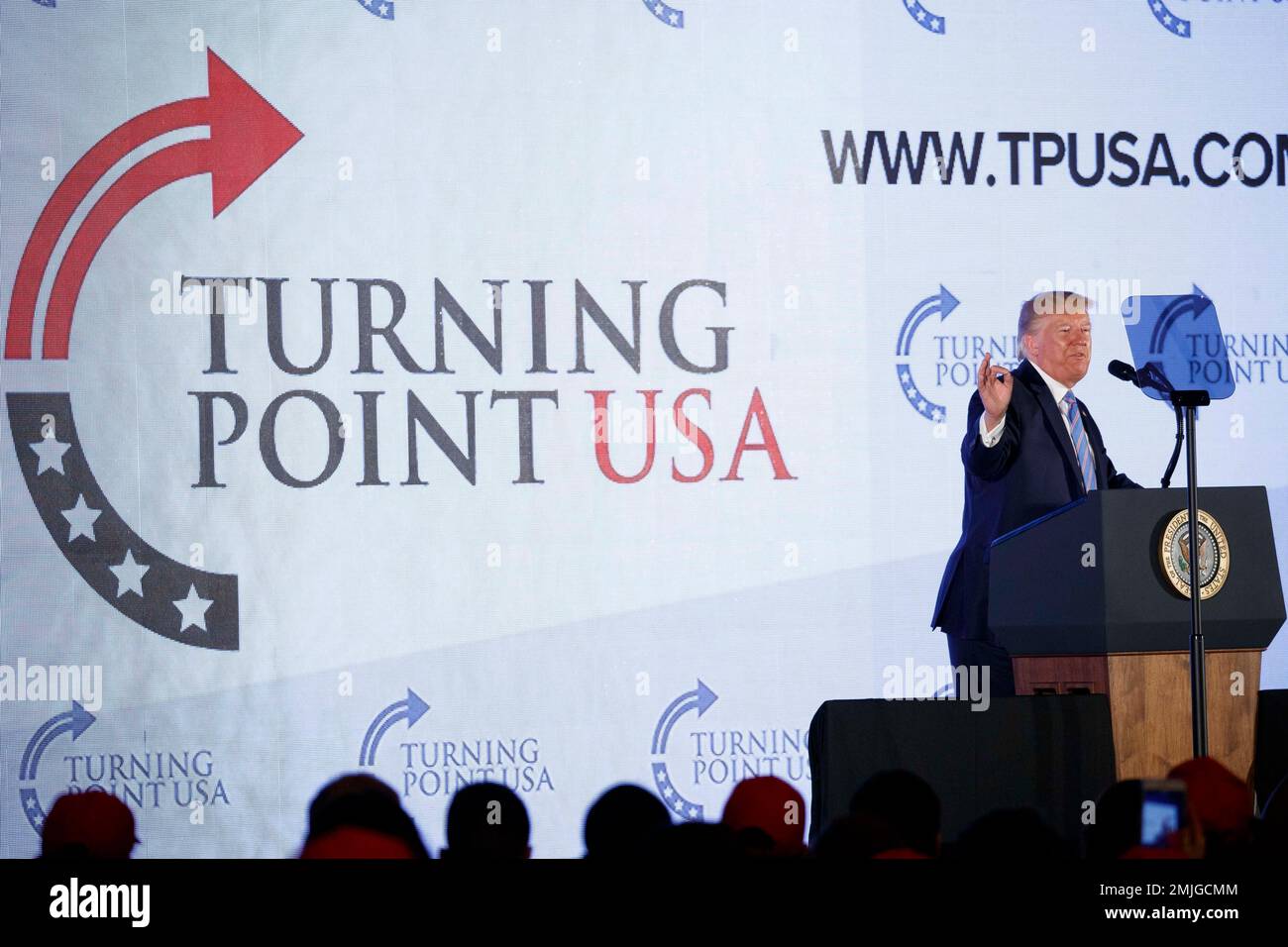 President Donald Trump speaks at Turning Point USA's Teen Student ...
