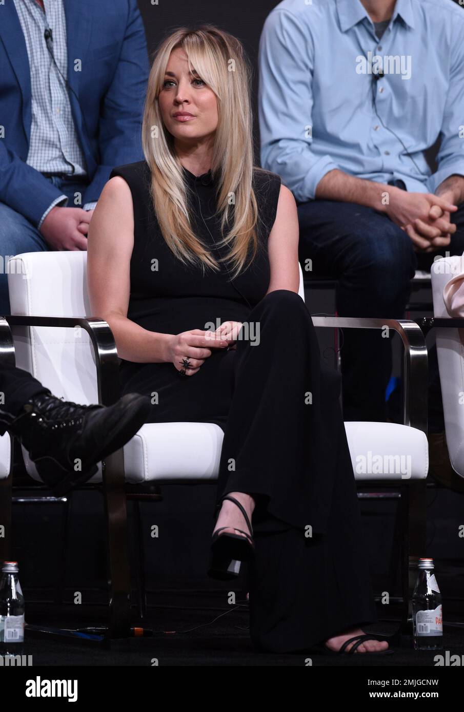 Kaley Cuoco participates in the "Harley Quinn" panel during the ...