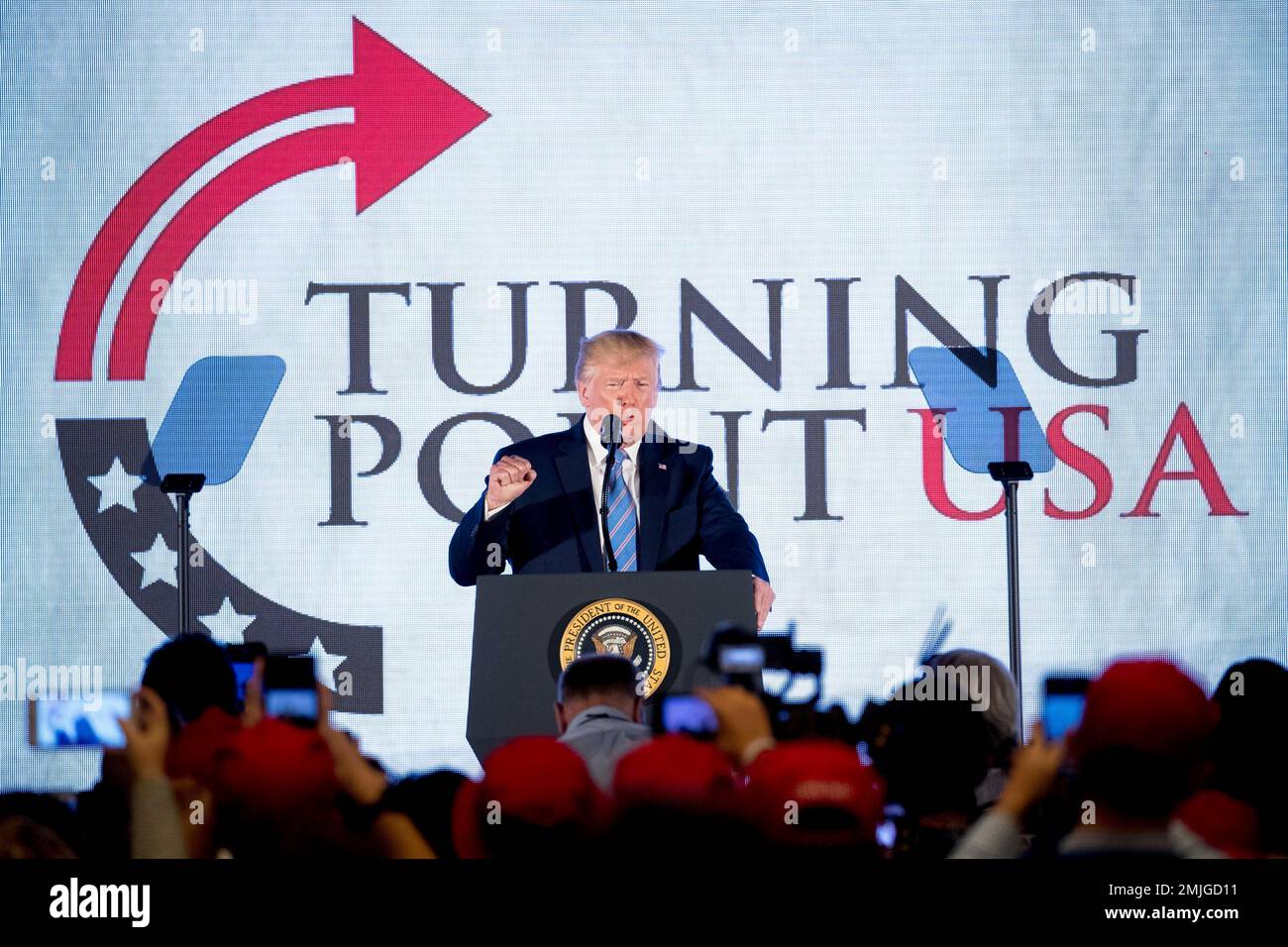 President Donald Trump speaks at Turning Point USA Teen Student Action ...