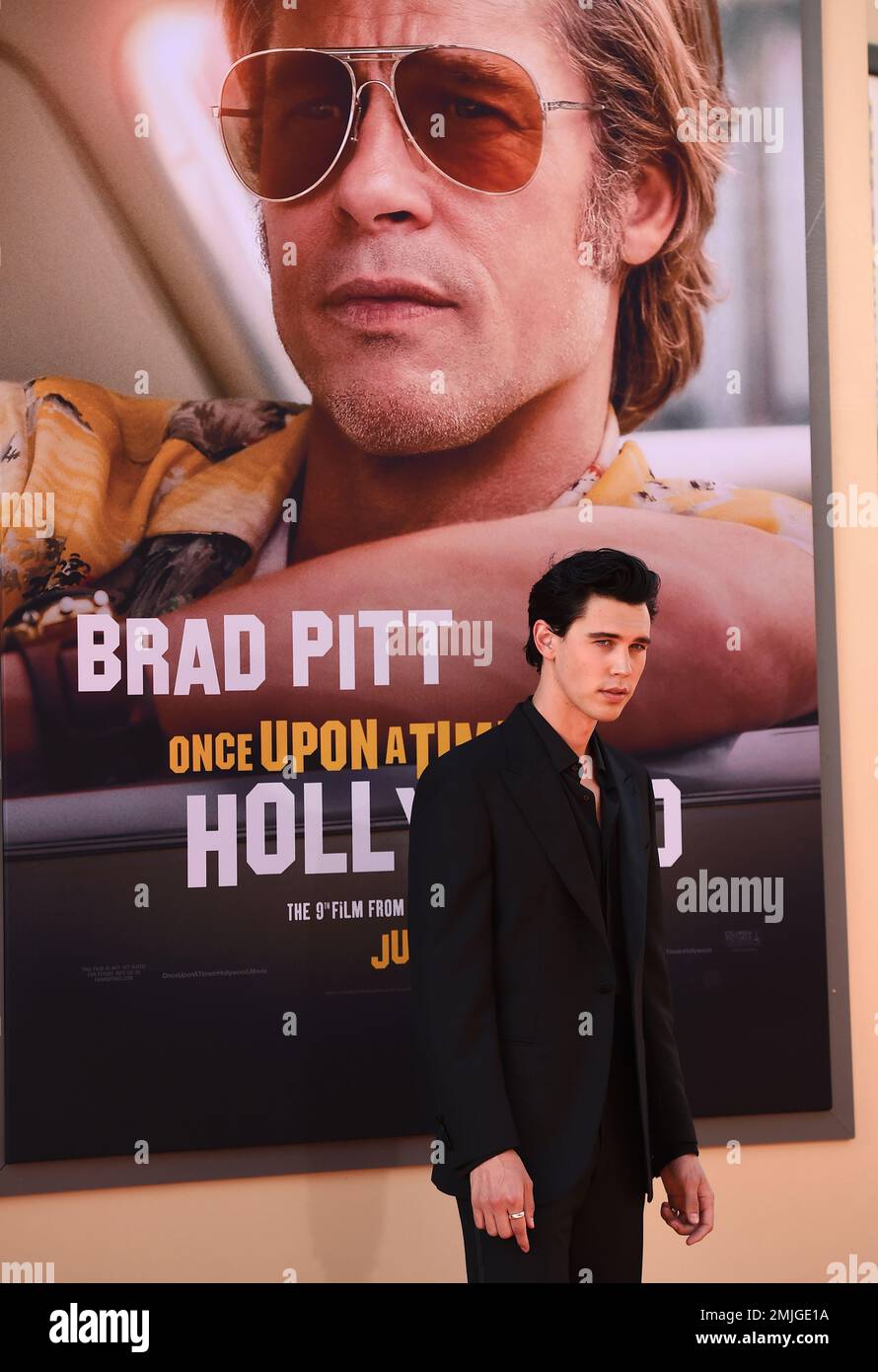 Austin Butler arrives at the Los Angeles premiere of "Once Upon a Time ...