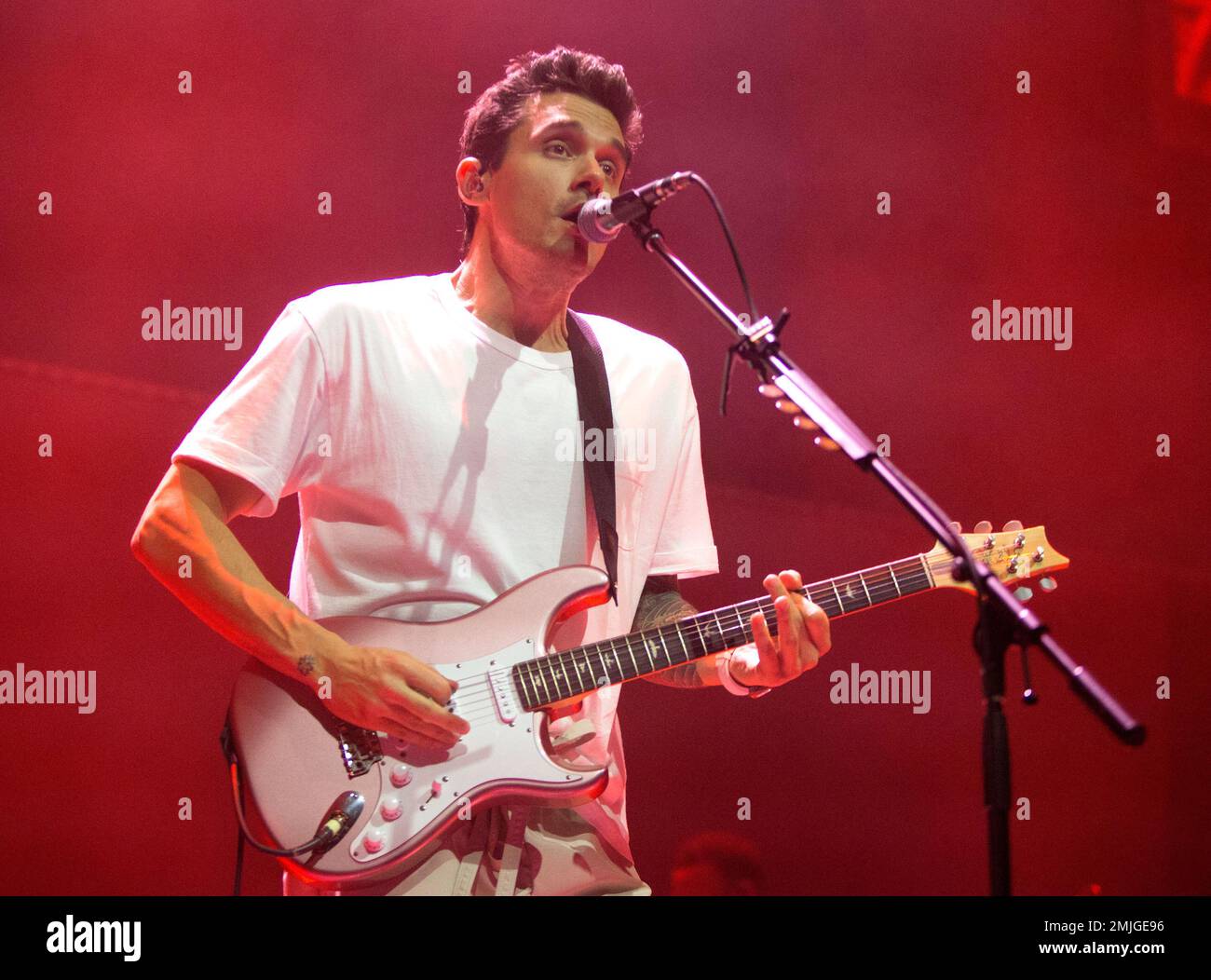 John Mayer performs in concert at The Wells Fargo Center on Monday ...