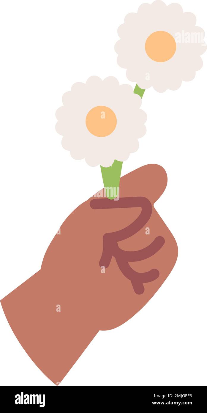 hands with flowers Stock Vector Image & Art - Alamy