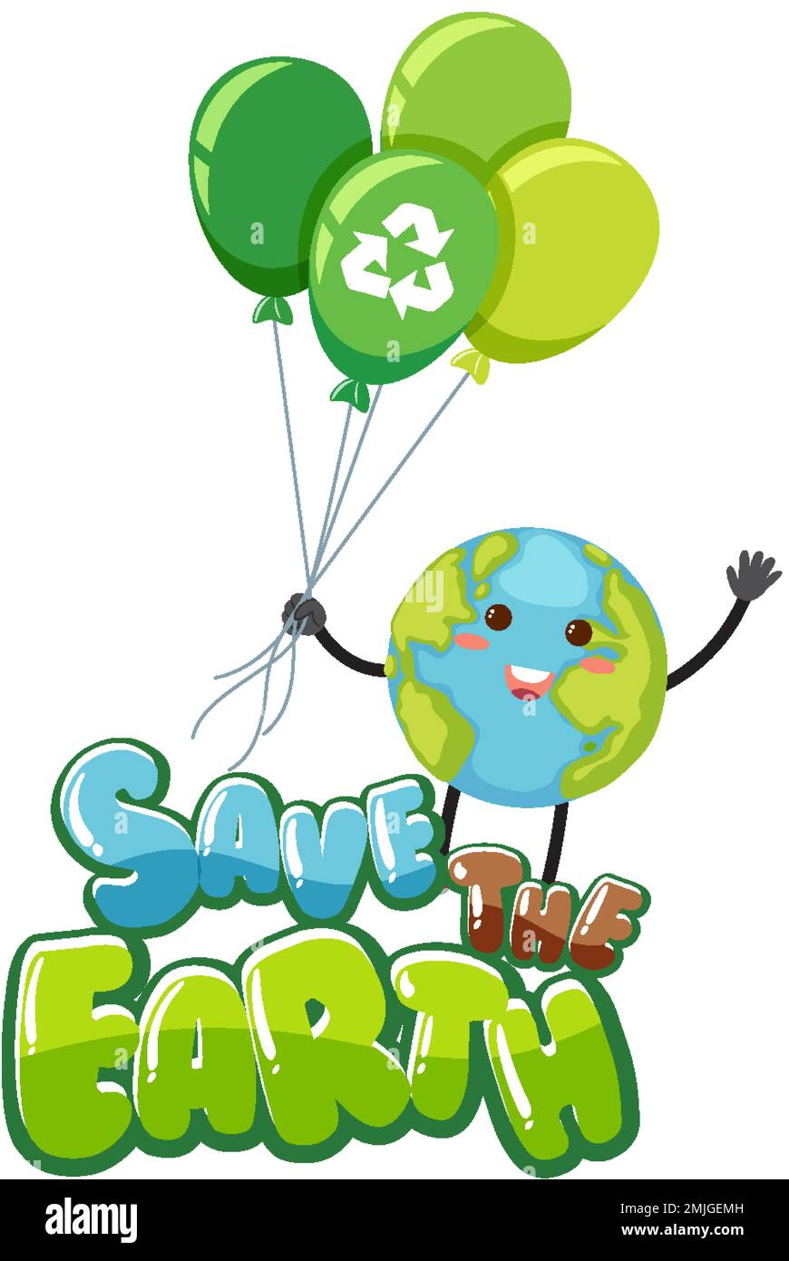 Save the earth banner design illustration Stock Vector Image & Art - Alamy
