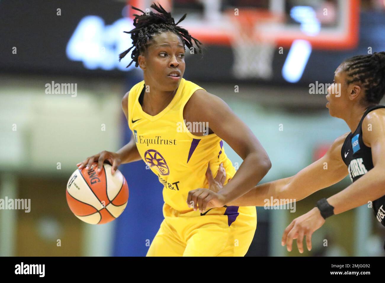 Los Angeles Sparks Chelsea Gray #12 in action against the New York ...