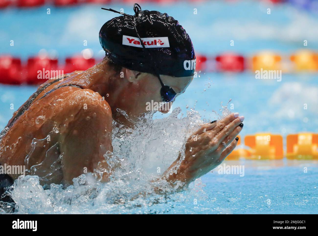Italy's Martina Carraro swims in the women's 100m breaststroke ...