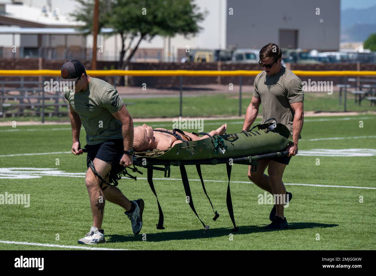 Members of the 48th Rescue Squadron participate in a competition during ...