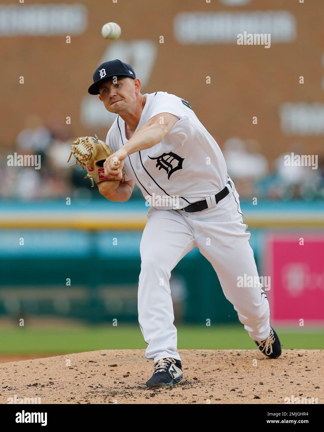 Detroit Tigers starting pitcher Tyler Alexander throws during the third ...